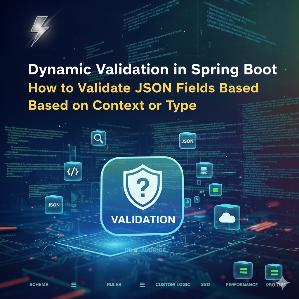 Dynamic Validation in Spring Boot: How to Validate JSON Fields Based on Context or Type | by ...