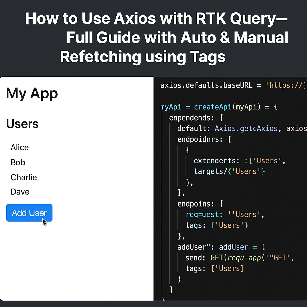 How to Use Axios with RTK Query — Full Guide with Auto & Manual Refetching using Tags | by ...