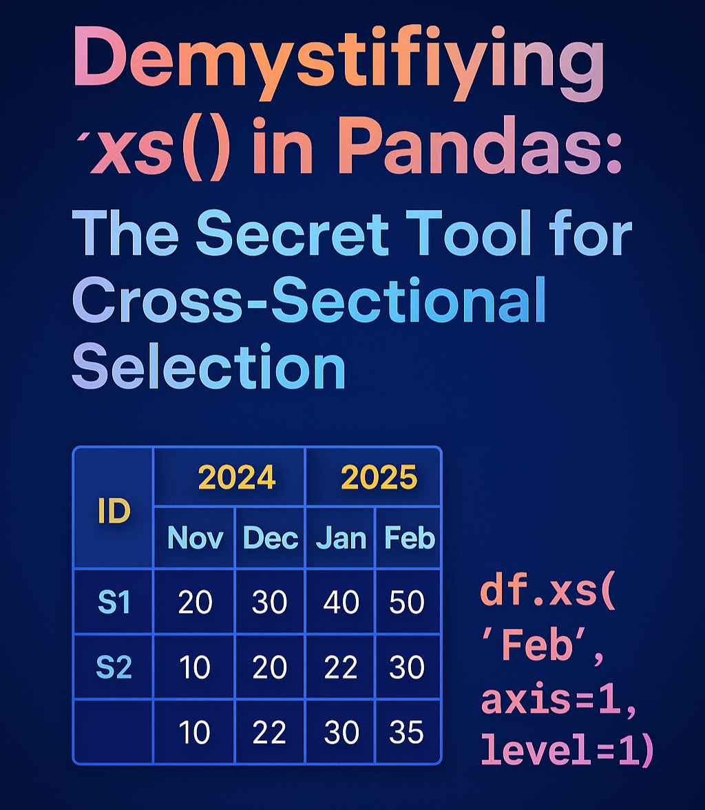🔍 Demystifying xs() in Pandas: The Secret Tool for Cross-Sectional Selection | by Mohindra Jain ...