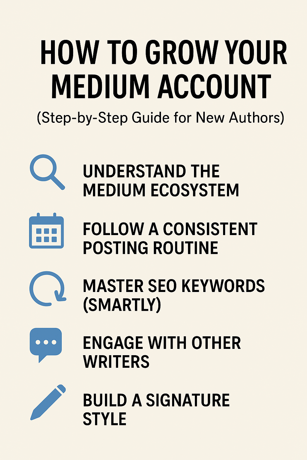 How to Grow Your Medium Account (Step-by-Step Guide for New Authors ...