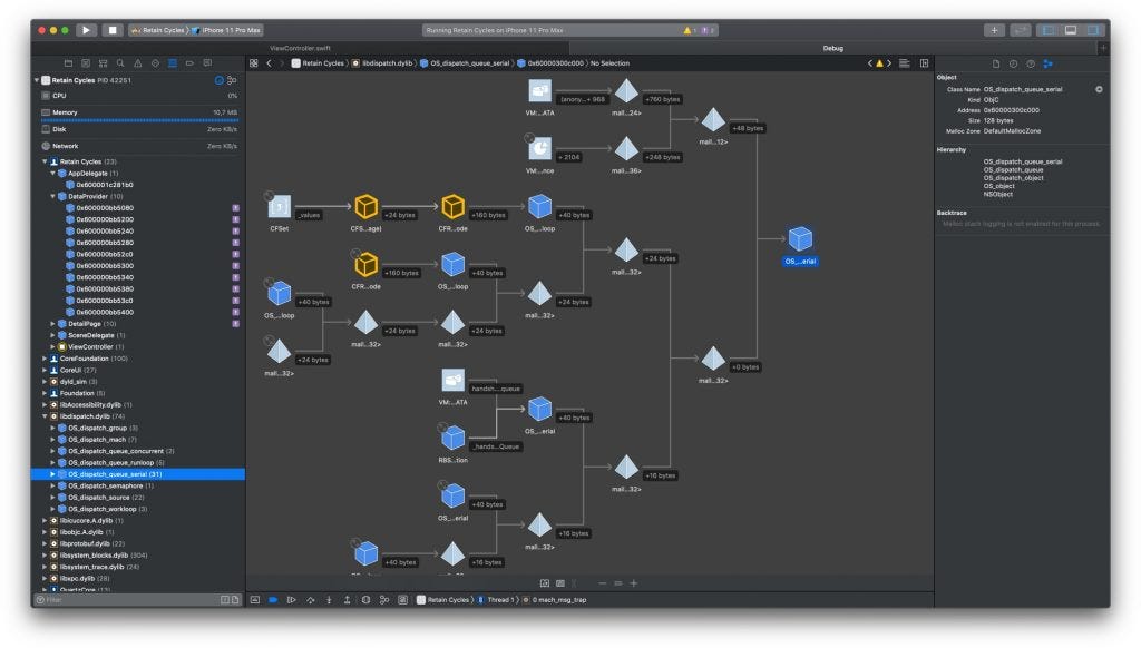 Using Xcode’s Memory Graph to Find Memory Leaks | by Donny Wals ...