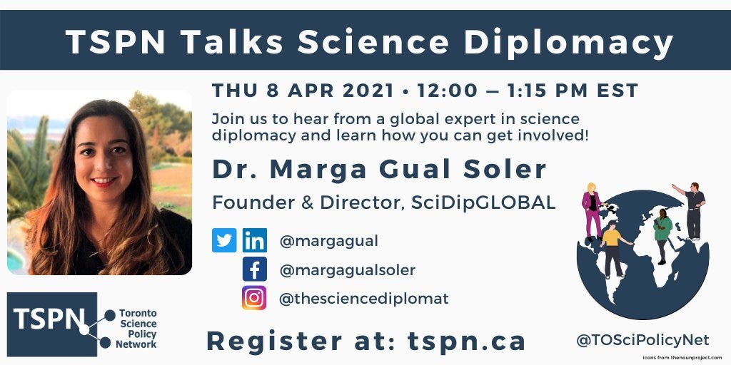 TSPN Talks Science Diplomacy: Dr. Marga Gual Soler | by Toronto Science ...