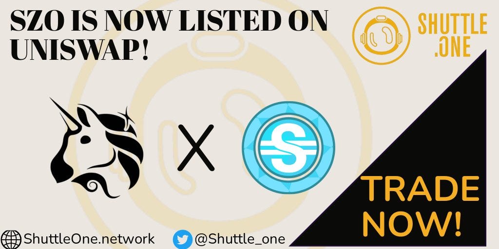 SZO Is Now Listed On UniSwap!. Trading SZO on UniSwap | by Prince ...