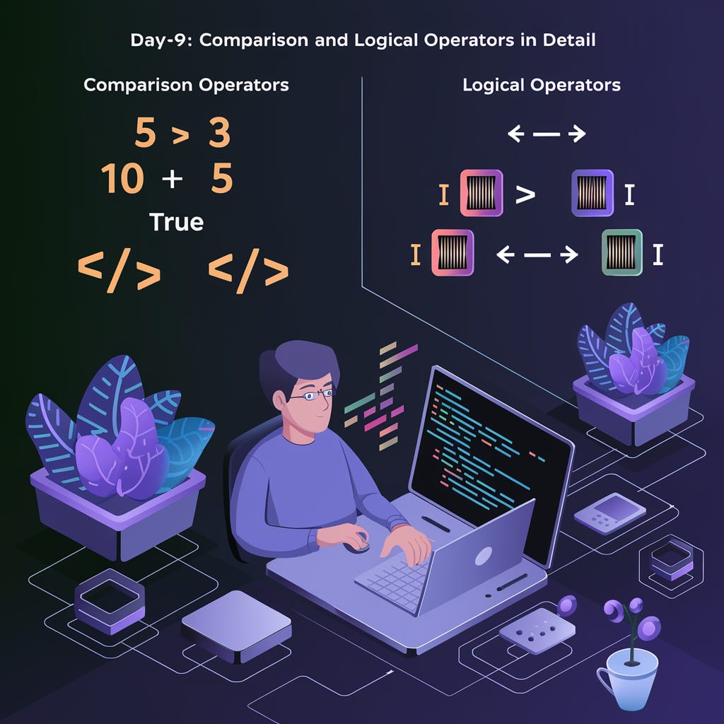 Day-9 : Comparison and Logical Operators in Details | by Sourabh verma ...