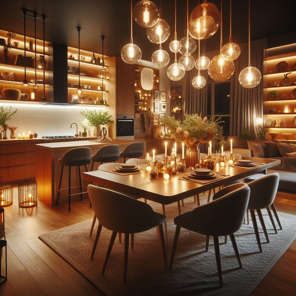 Kitchen and Dining Room Lighting - Md Rubel Al Mamun - Medium