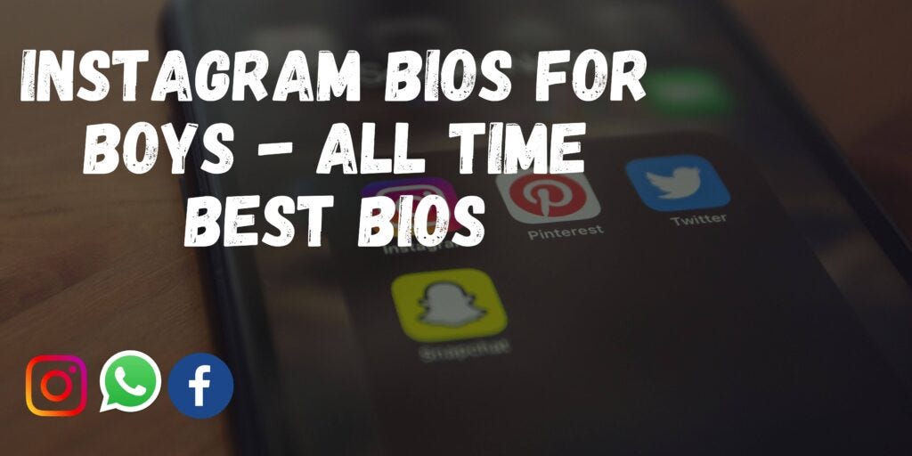 Cute Instagram Bio Ideas for Boys Charming Instagram Bios: Everyone ...