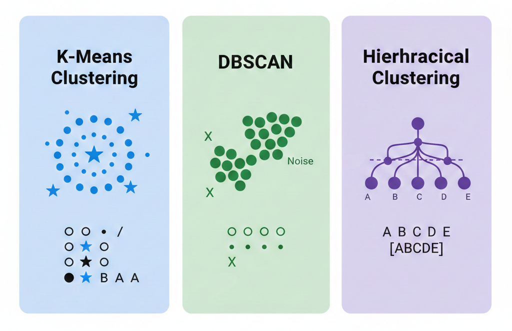 Clustering Explained: K-Means, DBSCAN, and Hierarchical Clustering | by ...