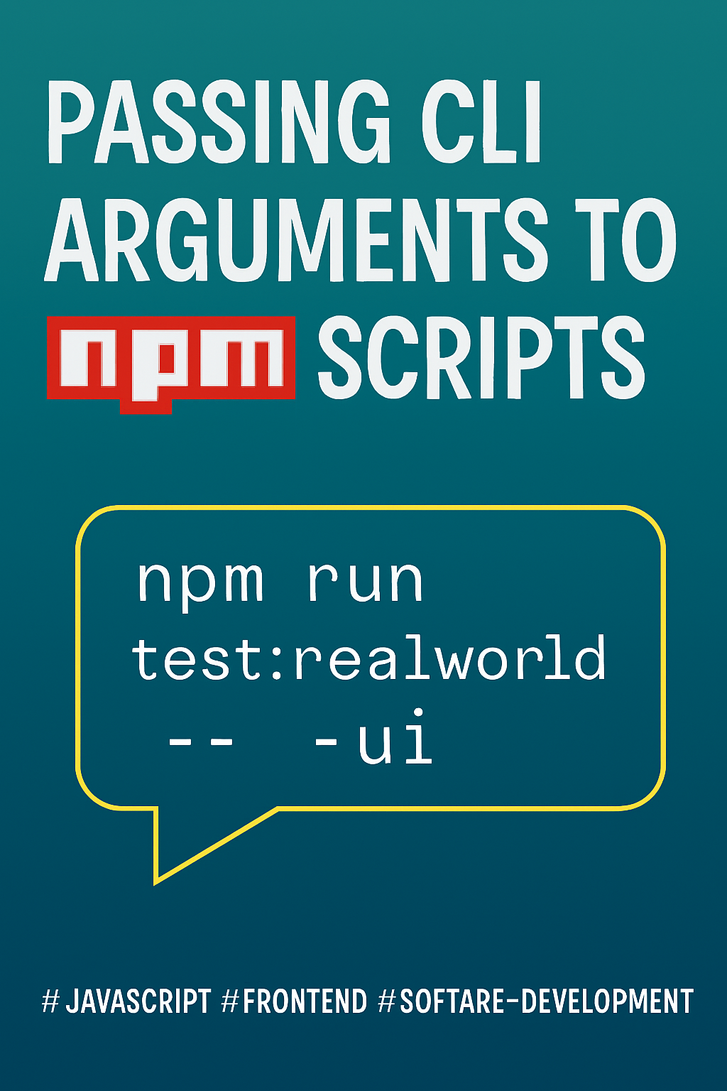 How to Pass CLI Arguments to npm Scripts (Playwright Example) | by ...
