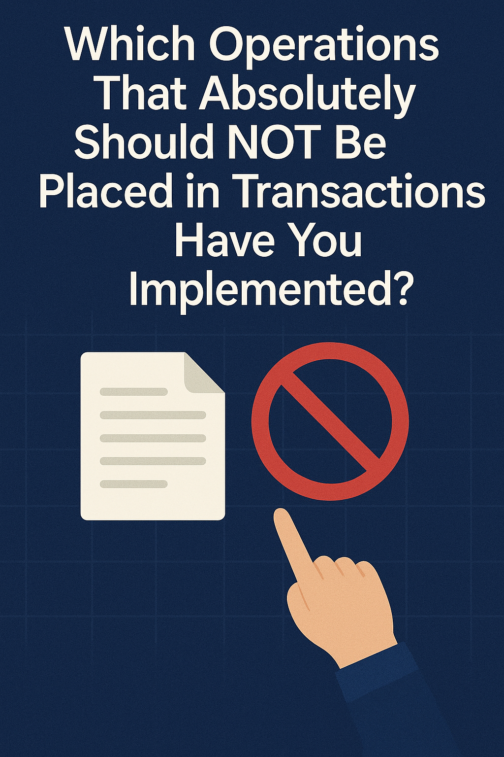 Which Operations That Absolutely Should NOT Be Placed in Transactions ...