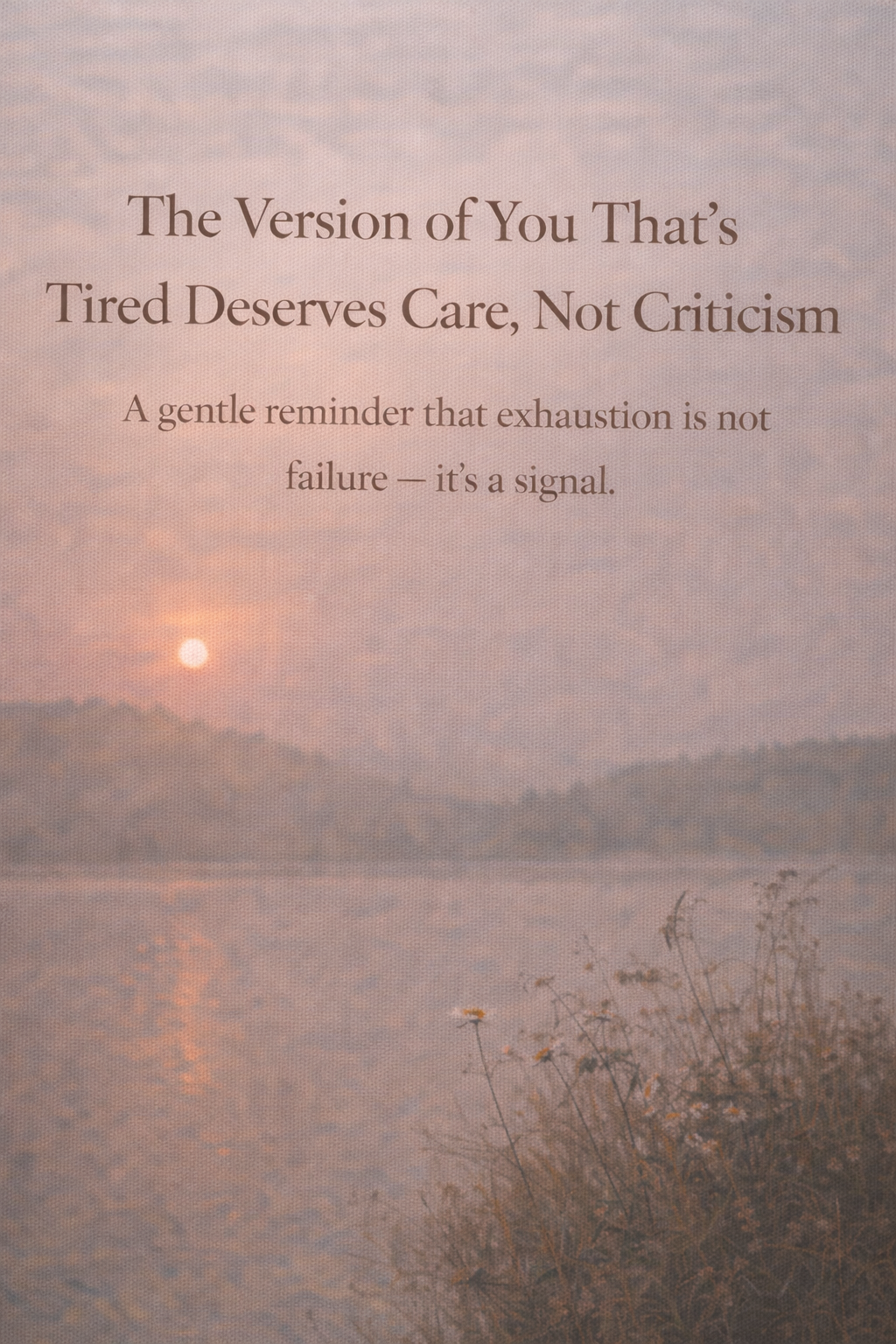 The Version of You That’s Tired Deserves Care, Not Criticism | by ...