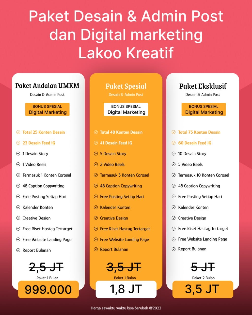 Rekomendasi, WA 0813–6175–4896, Jasa Pengelolaan Konten Instagram di Medan, Lakoo Kreatif ...