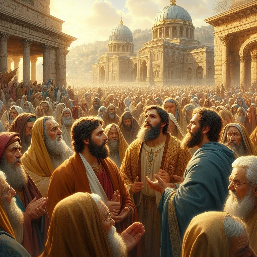Believer’s Prayer for Boldness. Believers with Apostles Peter & John ...