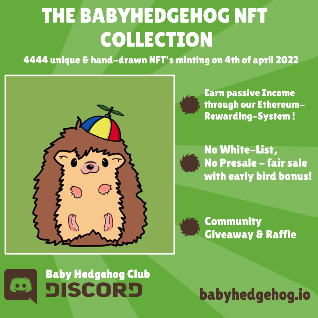 The Baby Hedgehog NFT Collection. Probably the first NFT Collection ...
