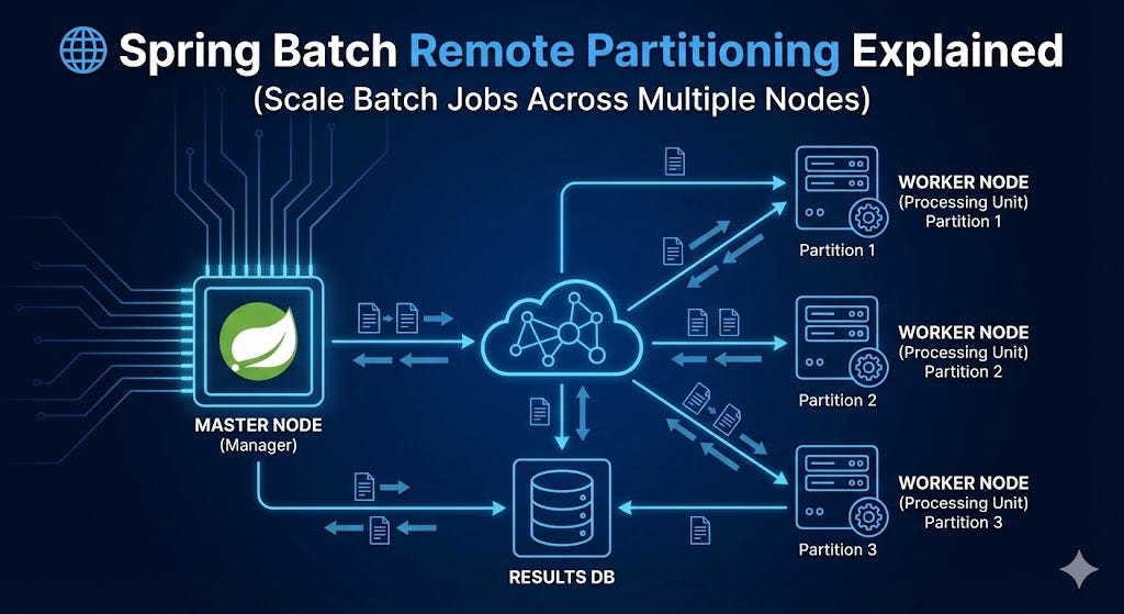 🌍 Spring Batch Remote Partitioning Explained (Scale Batch Jobs Across ...