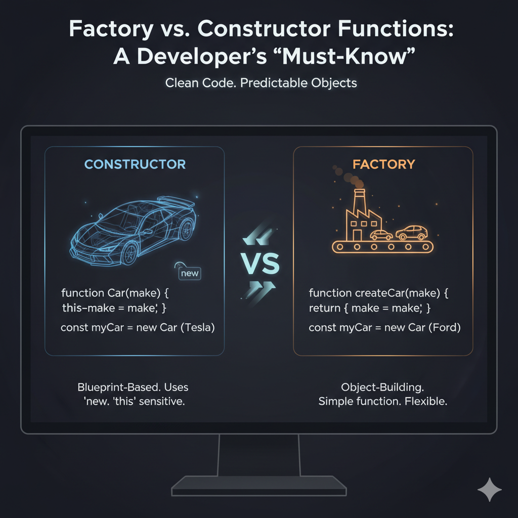 Factory vs. Constructor Functions: A Developer’s “Must-Know” | by Tech ...
