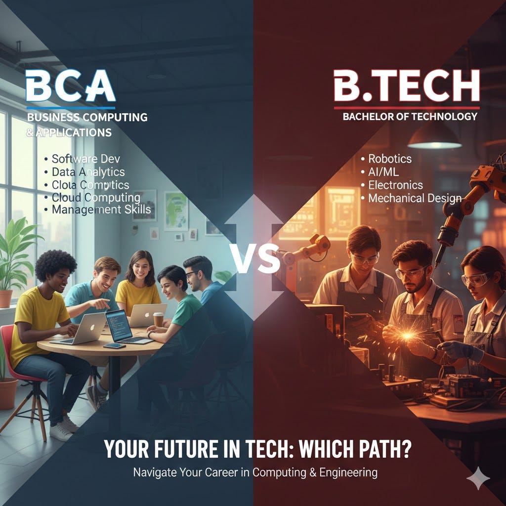 BCA vs. B.Tech in 2026: Why Your Specialization Matters More Than Your ...