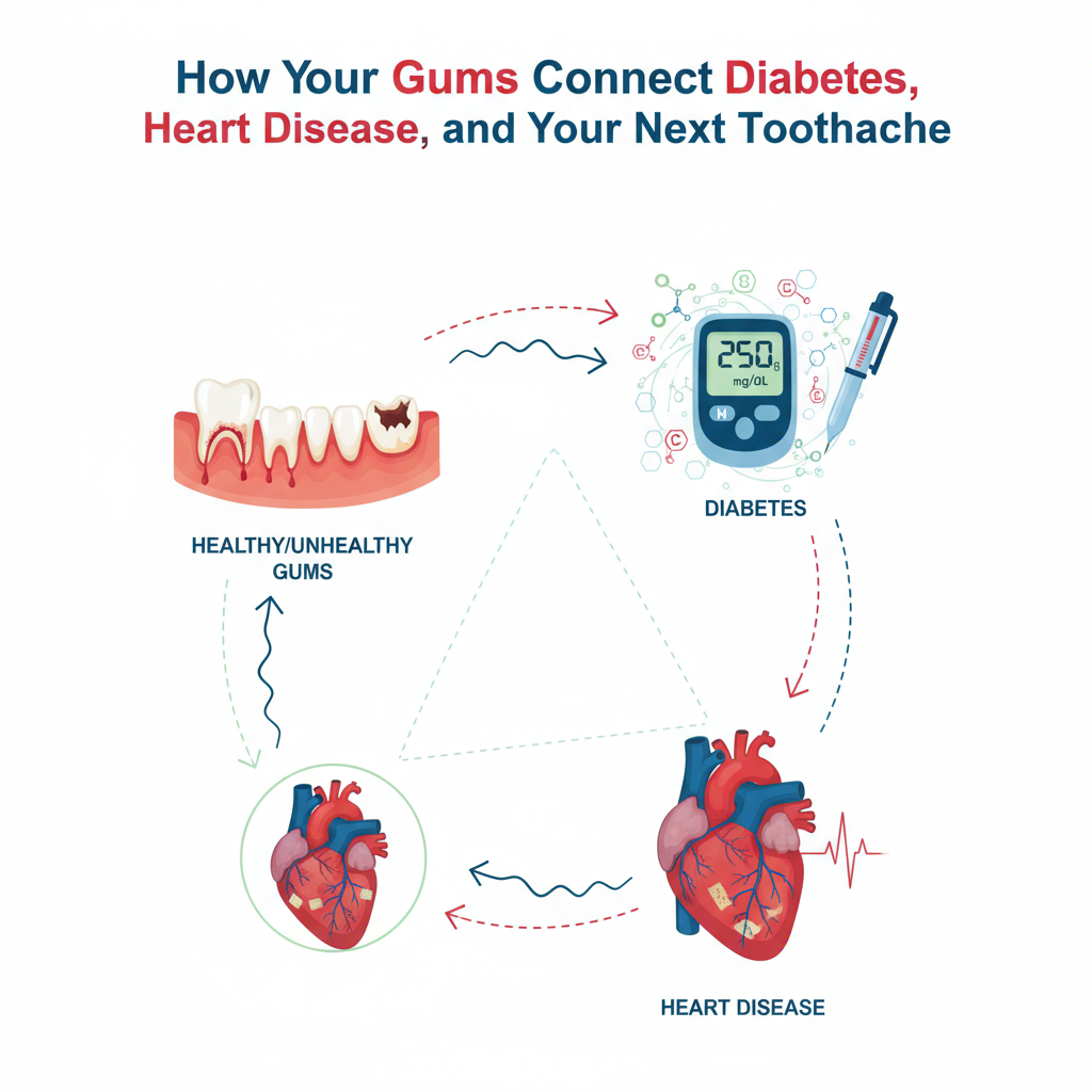 How Your Gums Connect Diabetes, Heart Disease, and Your Next Toothache ...