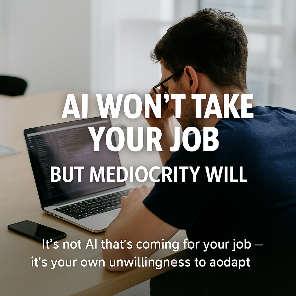AI Won’t Take Your Job — But Mediocrity Will | by Rooted in Data ...
