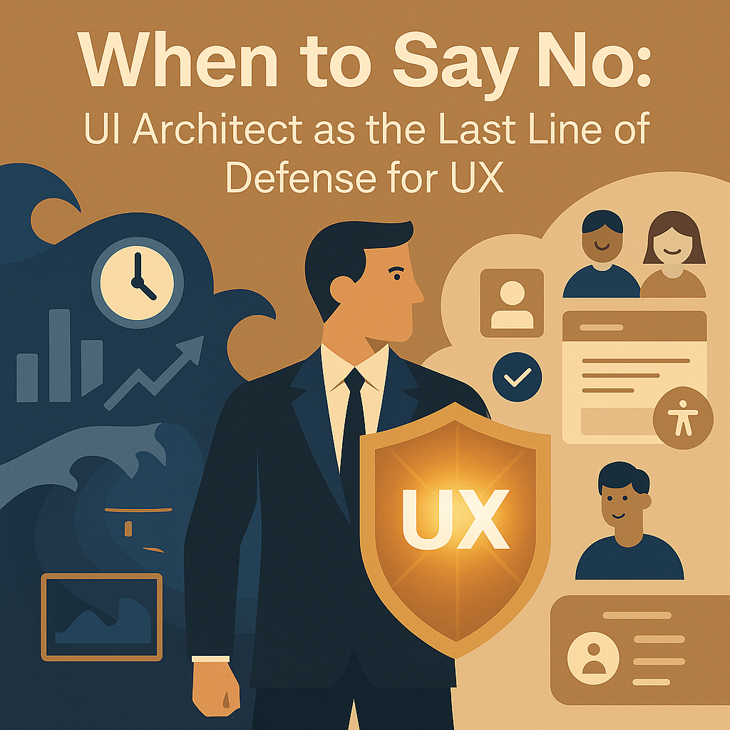 When to Say No~ Architects as the Last Line of Defense for UX | by ...