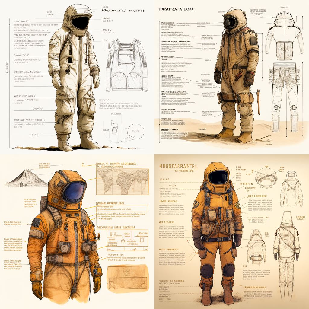 Future Space Suit Drawing