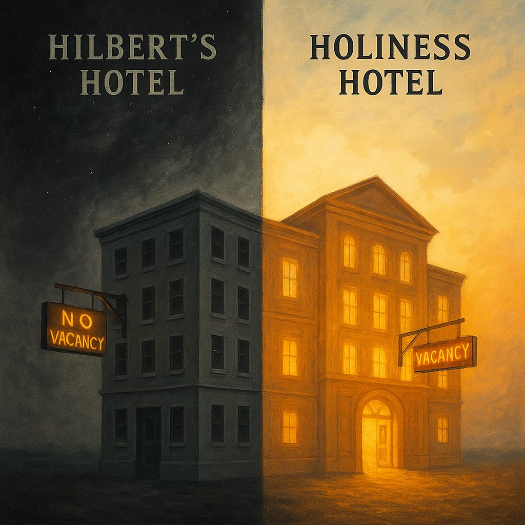 Hilbert’s Hotel Broke My Brain. The Holiness Hotel Saved My Soul. | by Jeff Barlatier (Doctoral ...