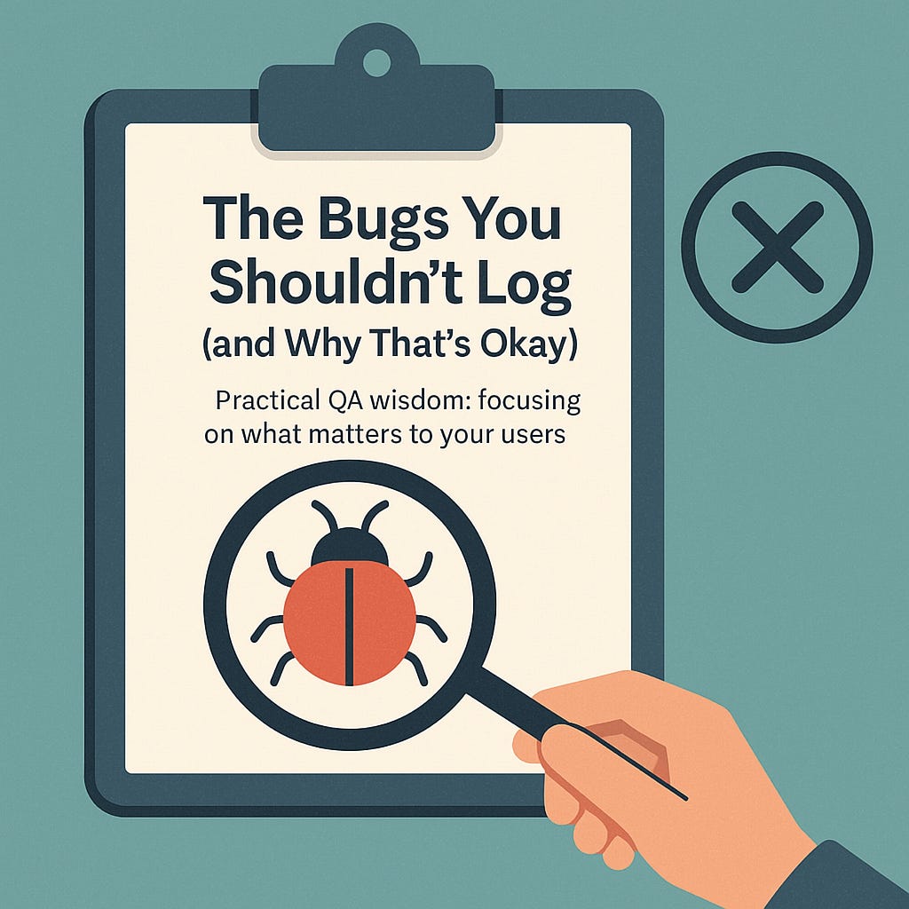 The Bugs You Shouldn’t Log (and Why That’s Okay) | by Kevin Konda | Medium