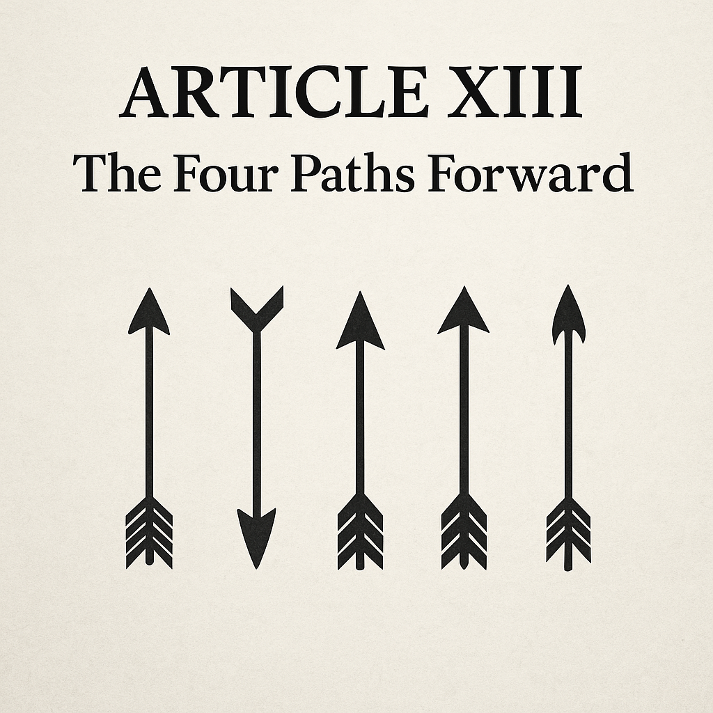 ARTICLE XIII — The Four Paths Forward | by Ugly Old Goat | Medium