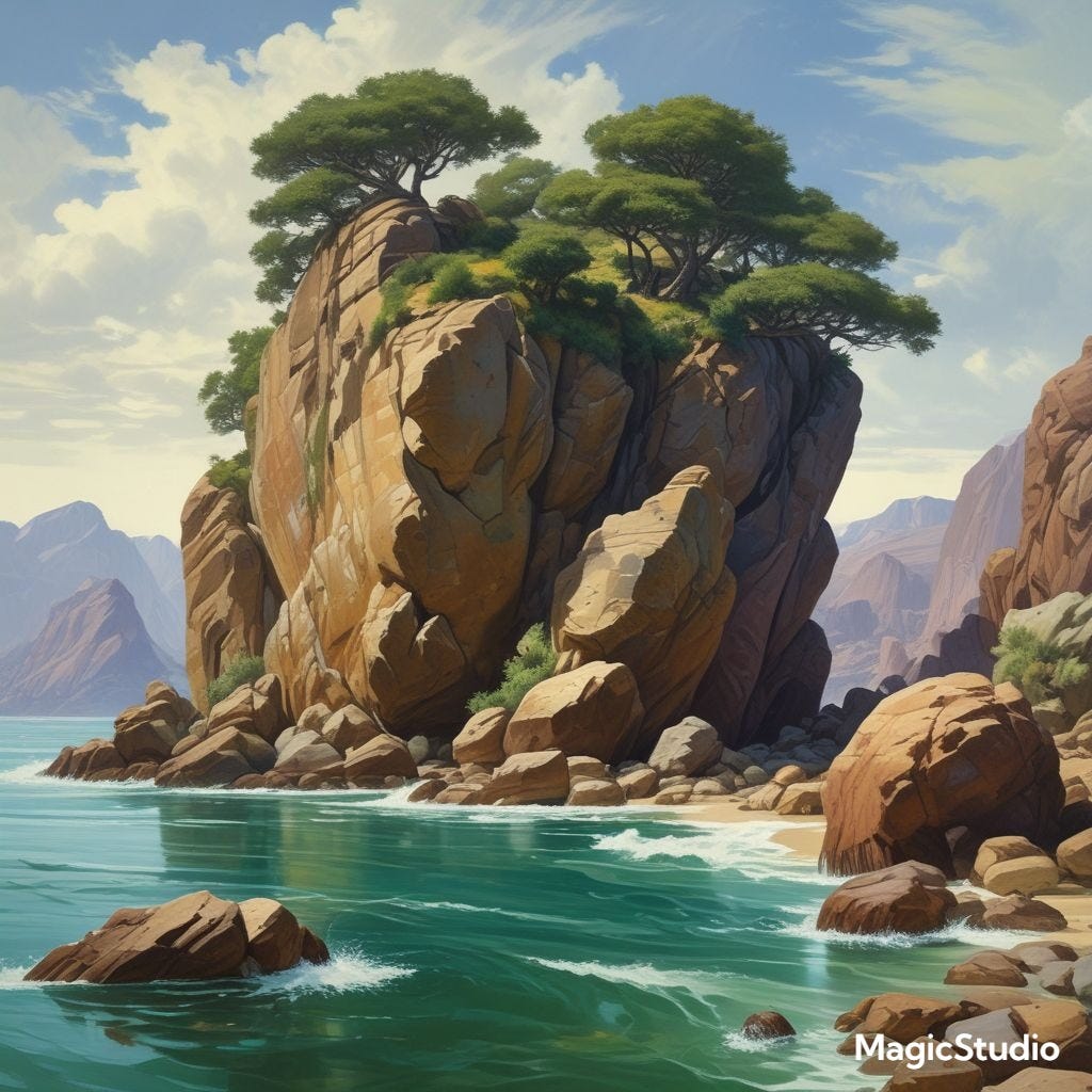 Fantasy is not that far. Smooth treacherous boulders that were… | by ...