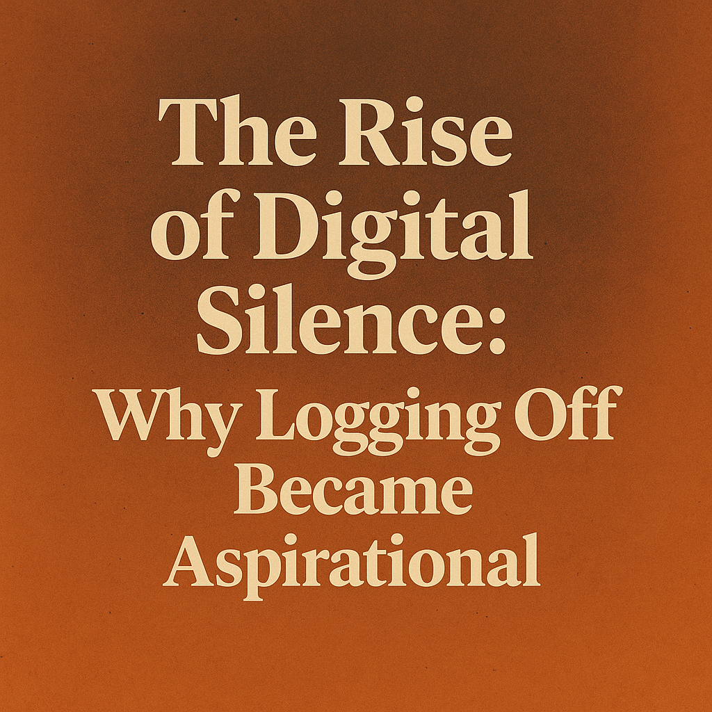 The Rise of Digital Silence: Why Logging Off Became Aspirational | by ...
