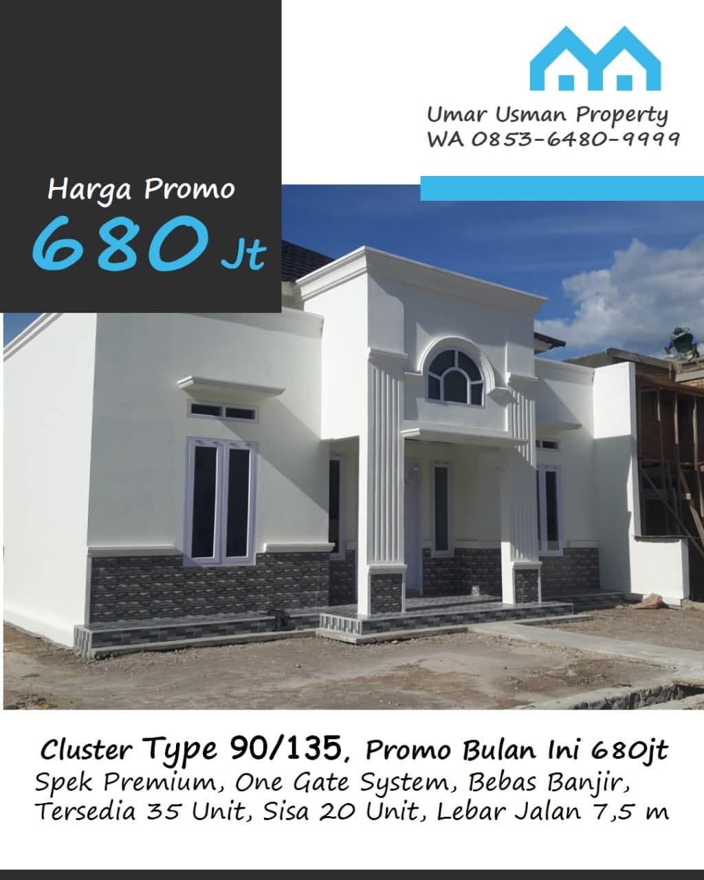 Rumah Dijual di Padang 3 Kamar Cluster Tipe 90 Promo 680 jt WA 0853–6480–9999 | by Rumah Dijual ...