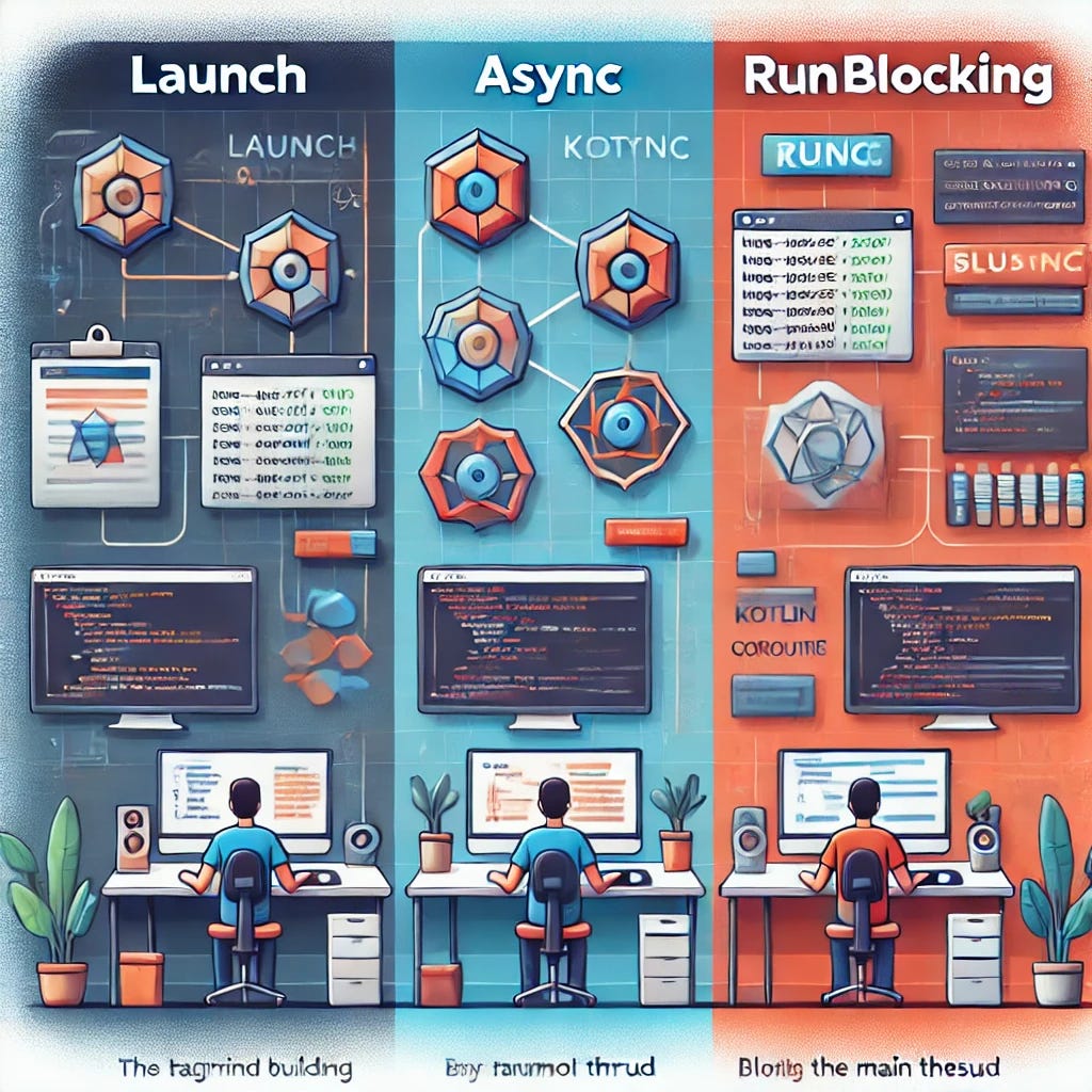 Mastering Asynchronous Programming in Kotlin: Part 3 — Coroutine Builders (launch, async ...