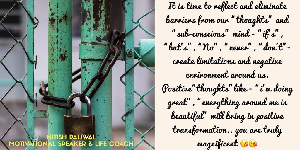 Eliminating barriers.. Life is beautiful !! | by Nitish Paliwal | Medium