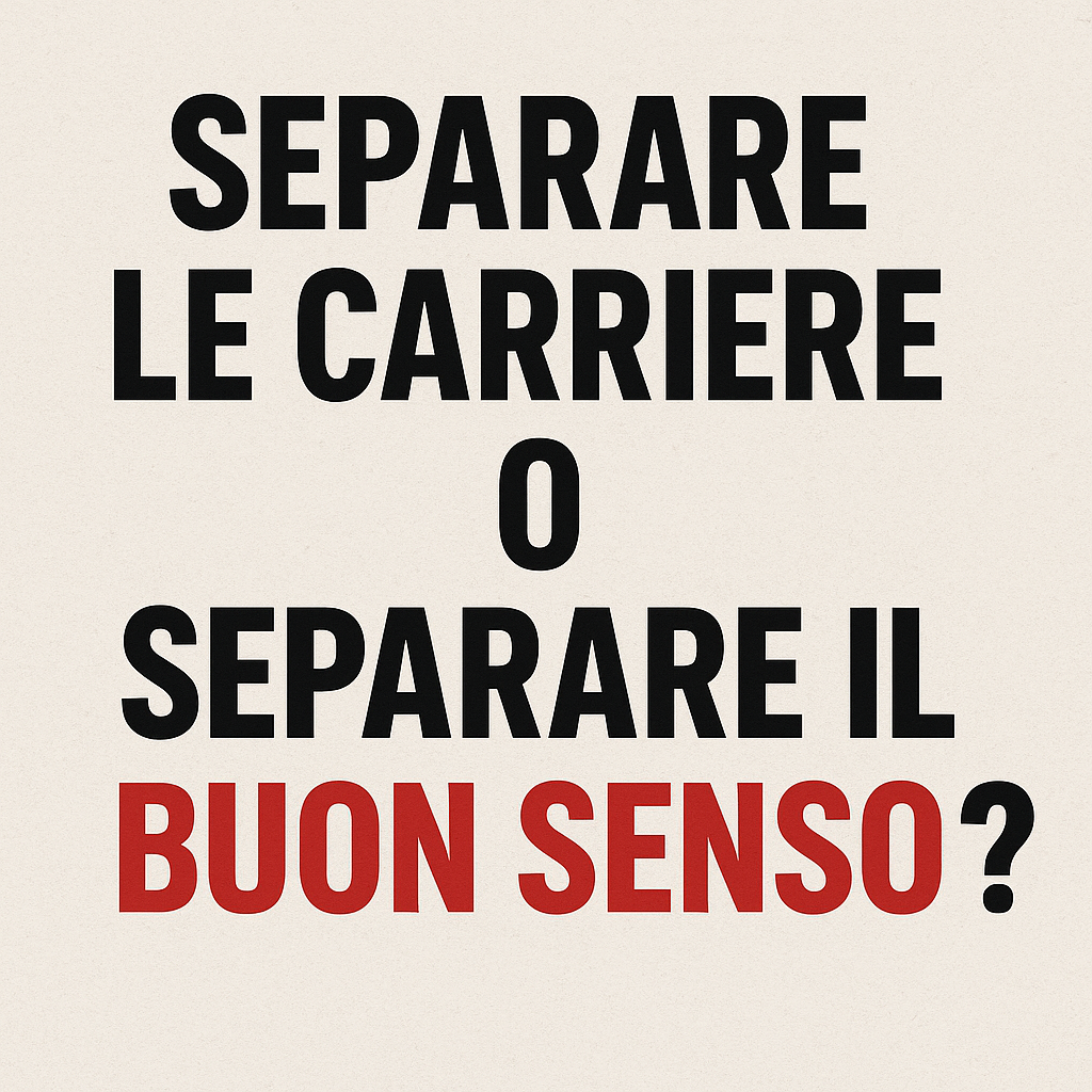 Separare le Carriere o Separare il Buon Senso | by Steauarimane | Medium