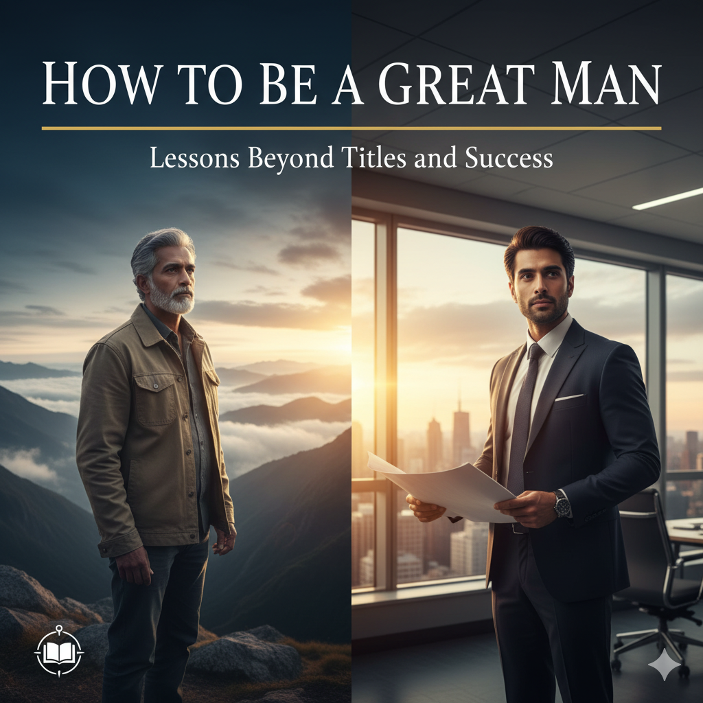 How to Be a Great Man: Lessons Beyond Titles and Success | by Mr ...