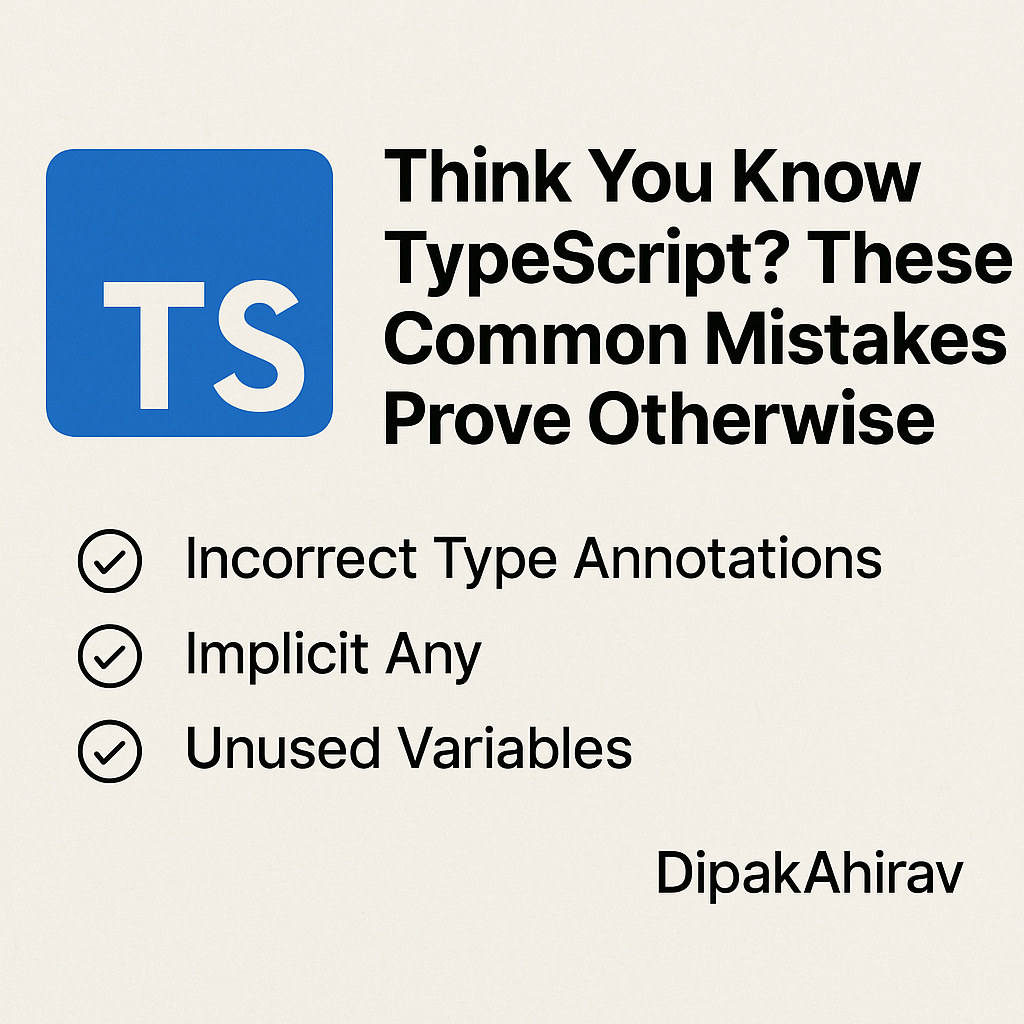 Think You Know TypeScript?. These Common Mistakes Prove Otherwise | by Dipak Ahirav | DevInsight ...