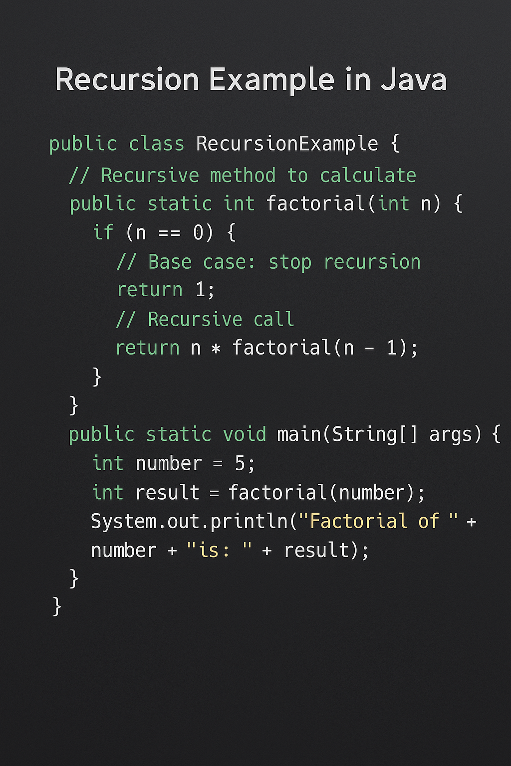 Recursion Example in Java 8 — Factorial - Josivan Ribeiro da Silva - Medium