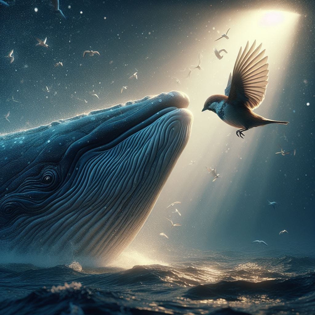 Tangled Fate. The whale who loved the sparrow, | by Anirudh | PaperKin ...