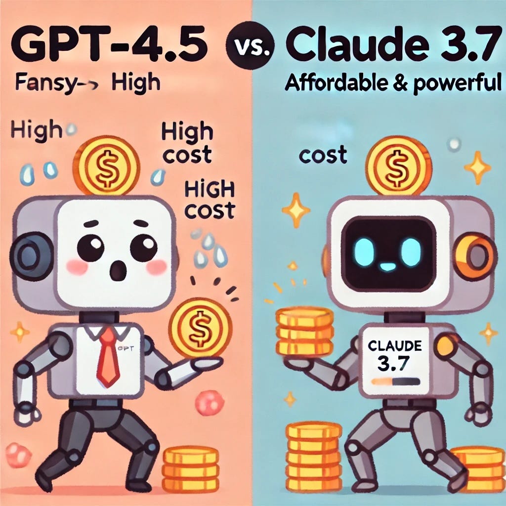 大無當～讓人困惑的超貴 gpt-4.5 vs. 工作流超強 claude 3.7 - Bowen Chiu - Medium