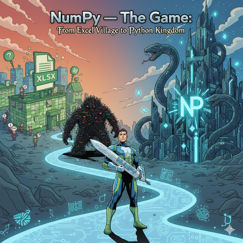 🎮 NumPy - The Game: From Excel Village to Python Kingdom 🐍🏰 | by Amar Apraj | Nov, 2025 | Medium