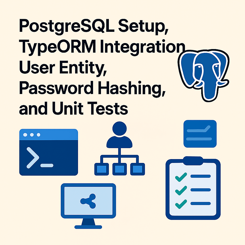 Learning NestJS (Part 2): PostgreSQL Setup, TypeORM Integration, User Entity, Password Hashing ...