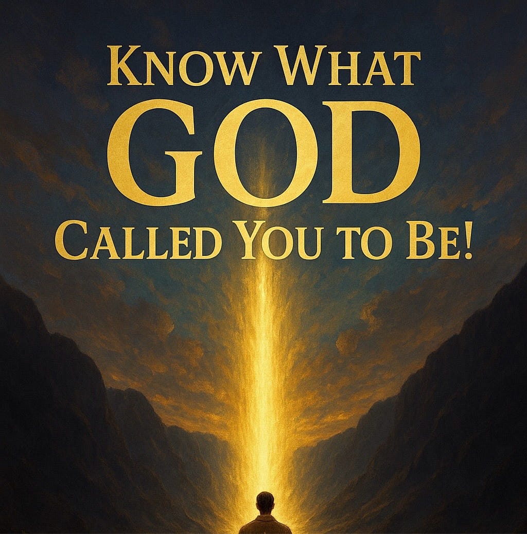 Know what GOD called you to be !. Stop guessing. Start walking in your ...
