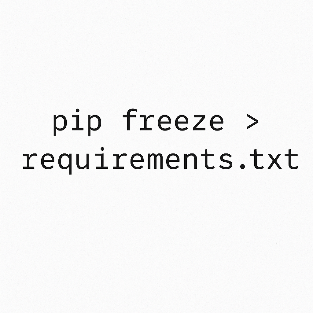 pip freeze > requirements.txt. 🔧 What is pip freeze >… | by Sam Kalaliya | Aug, 2025 | Medium