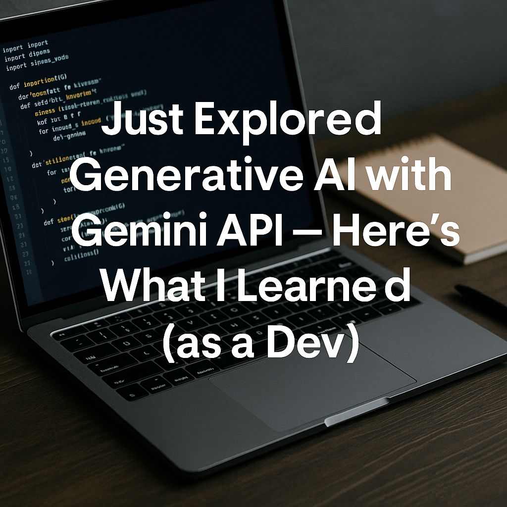 🚀 Exploring Generative AI with Gemini API in Vertex AI: My Learning ...