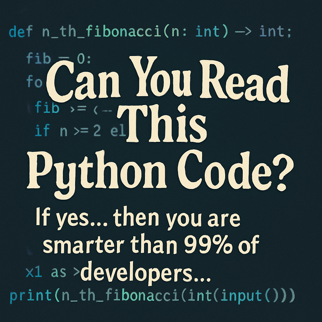 Can You Read This Python Code?. If yes… then you are smarter than 99%… | by Kiran Maan | Python ...