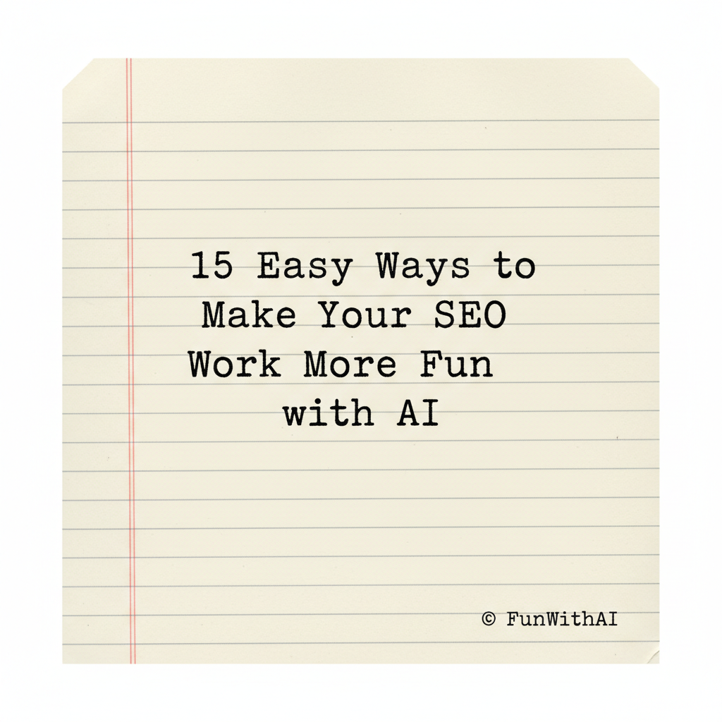 15 Easy Ways to Make Your SEO Work More Fun with AI | by Shauvik Kumar ...