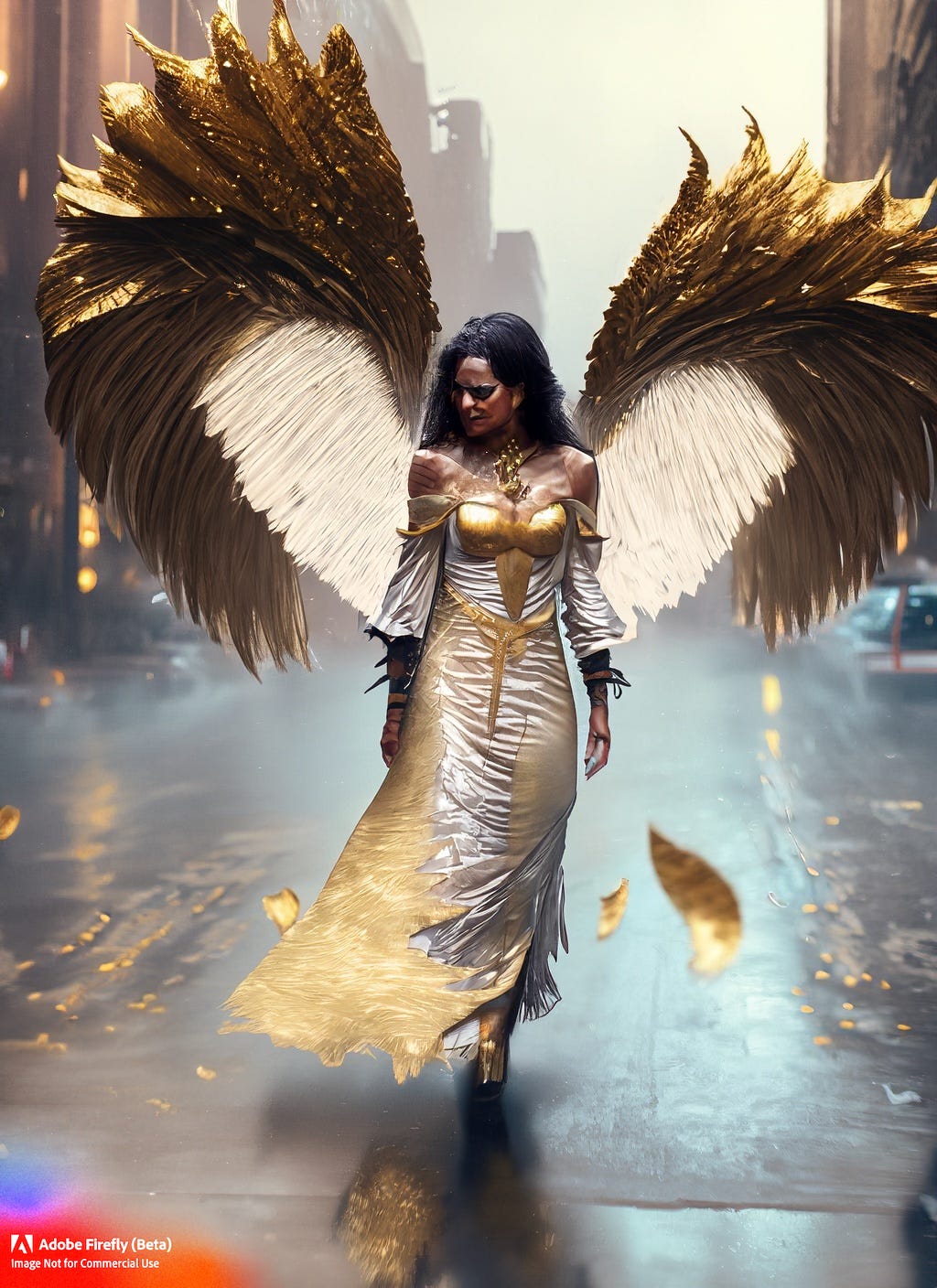 Wings of Gold in the Rain. They walk like Angels in the rain | by ...