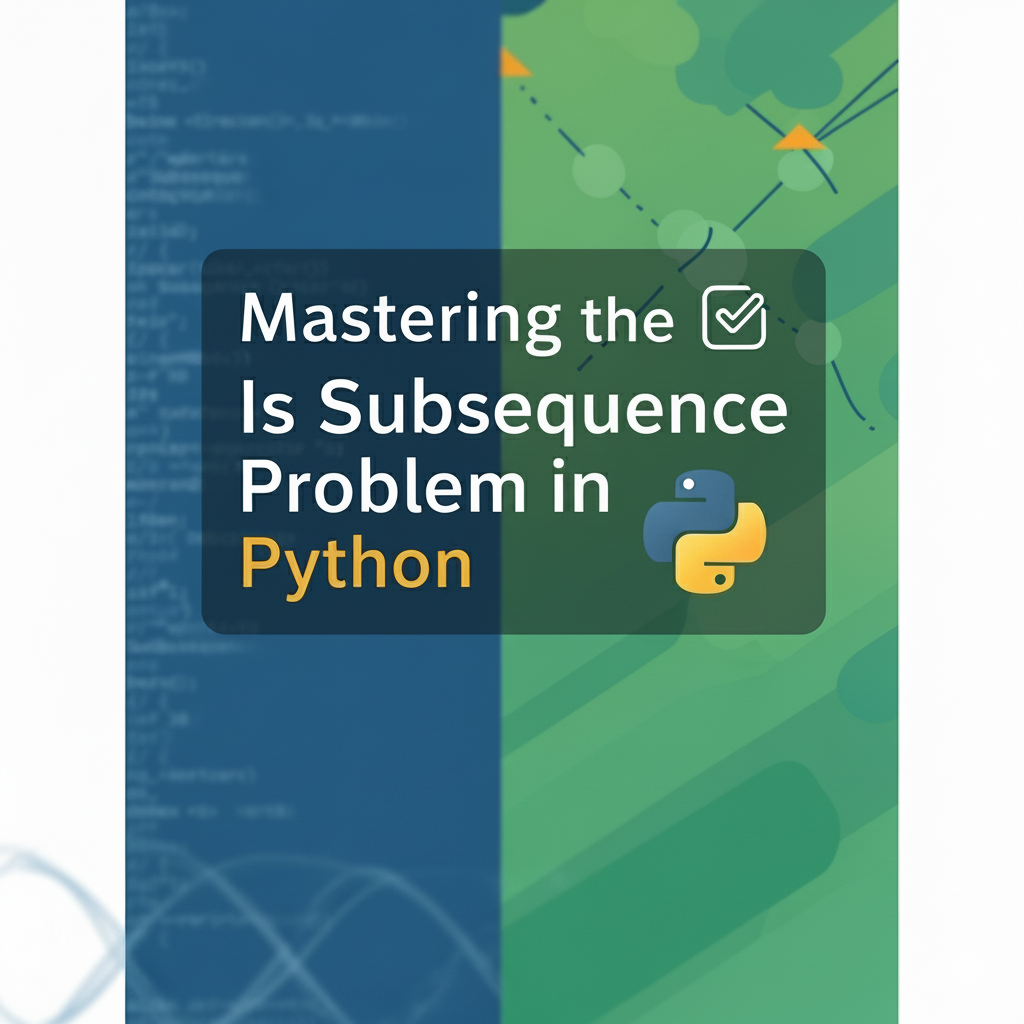 Mastering the Is Subsequence Problem in Python-LeetCode 75 Explained | by Vanita AI | Sep, 2025 ...