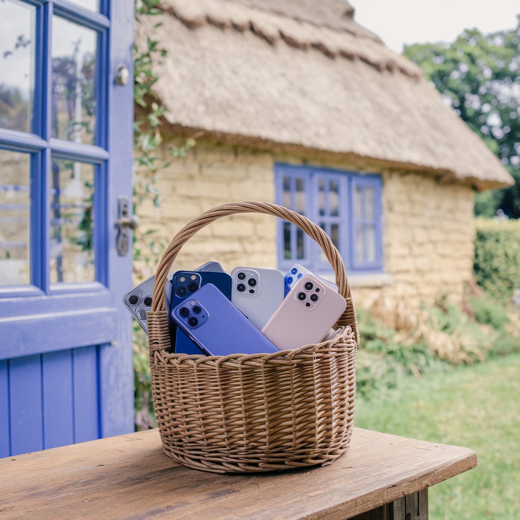 The Phone Basket by the Door - The Daily Cuppa - Medium