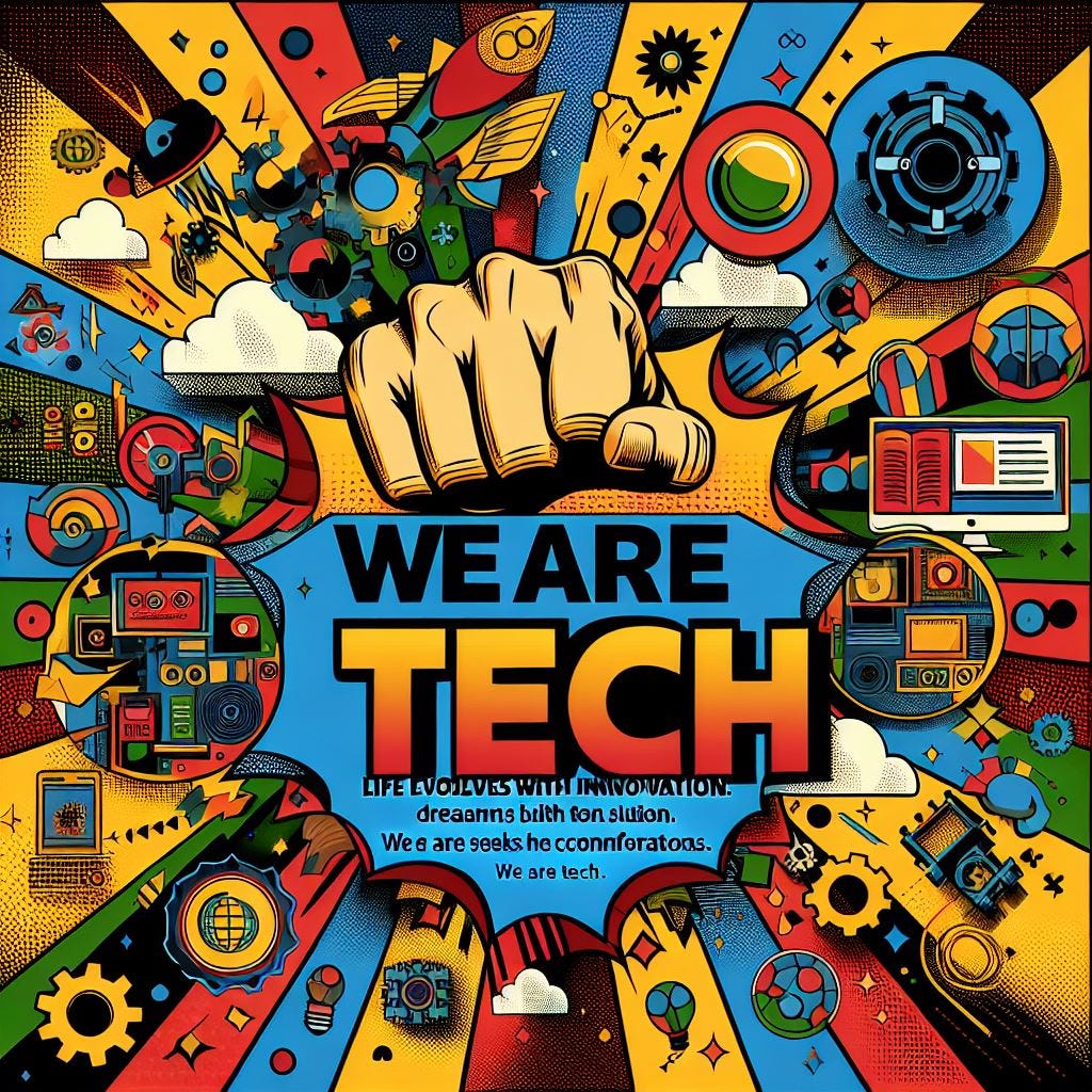 Poem “WE ARE TECH” Life evolves with innovation, dreams built on ...
