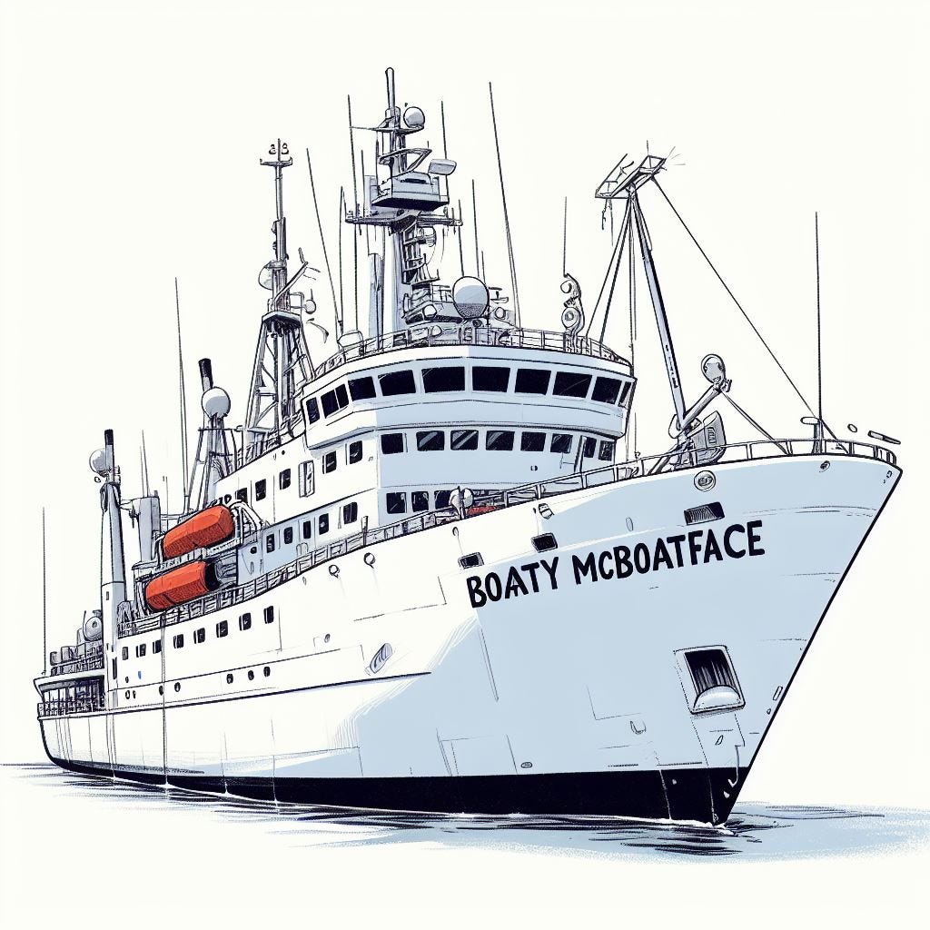 One-Minute Facts: Boaty McBoatface | by CarolF | The Shortform | Medium